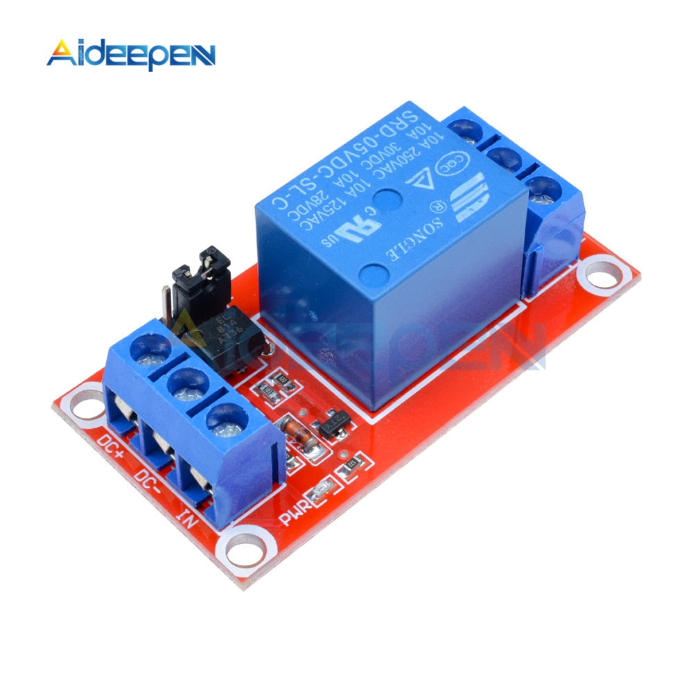 one 1 channel relay module DC 5V 9V 12V 24V high and low level trigger ...