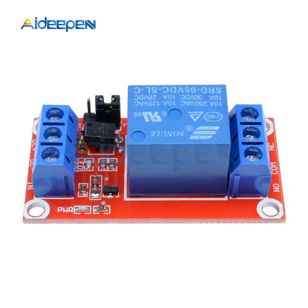 one 1 channel relay module DC 5V 9V 12V 24V high and low level trigger ...