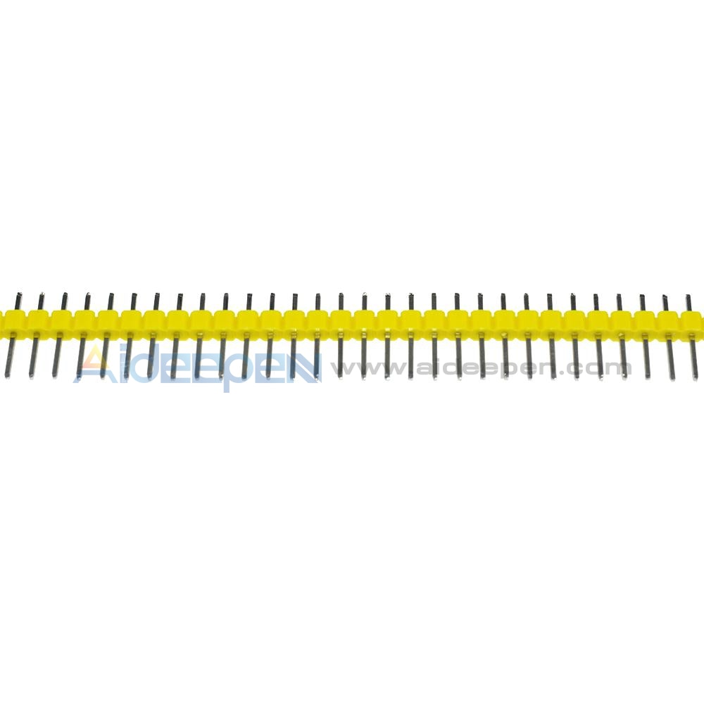 Yellow 40Pin 1x40P Male Pin Header Strip Connector Row 2.54mm – Aideepen